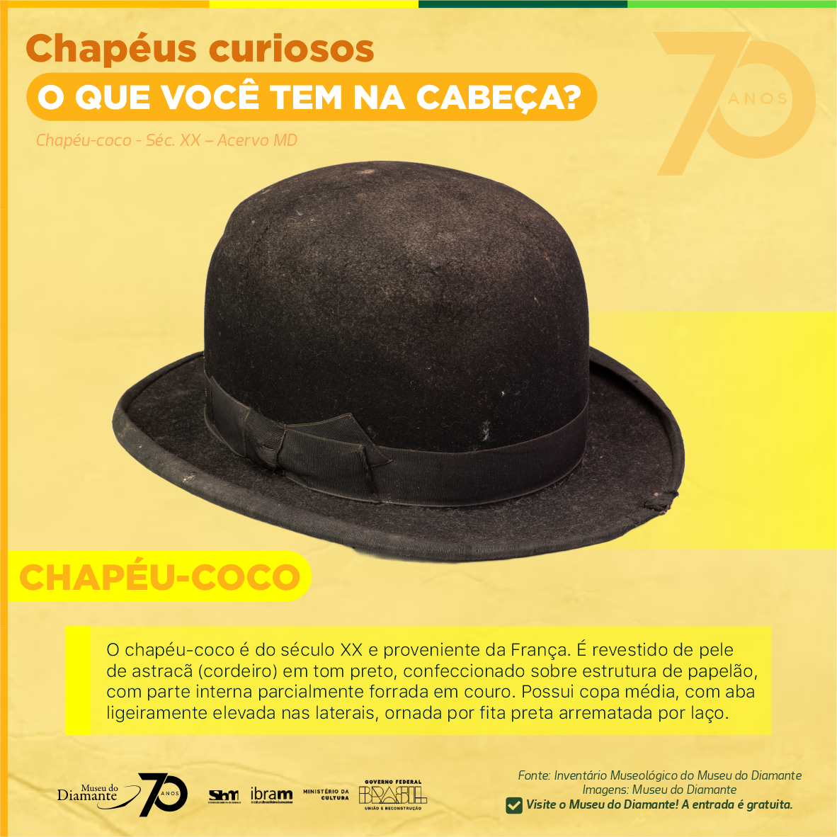 Série: CHAPÉUS CURIOSOS – Museu do Diamante
